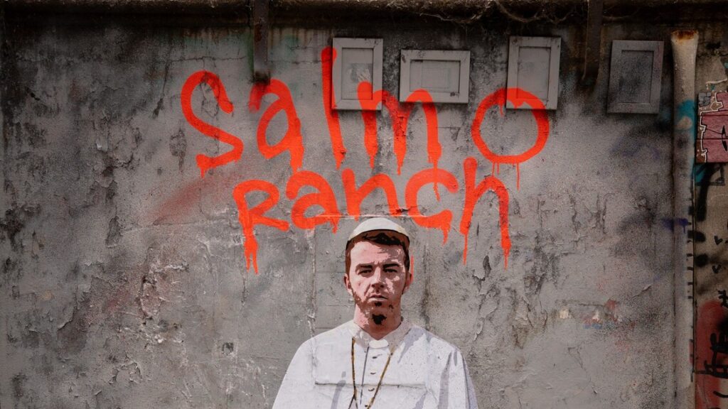 Salmo ritratto da papa in un murale di tvboy ai navigli a milano per il ...