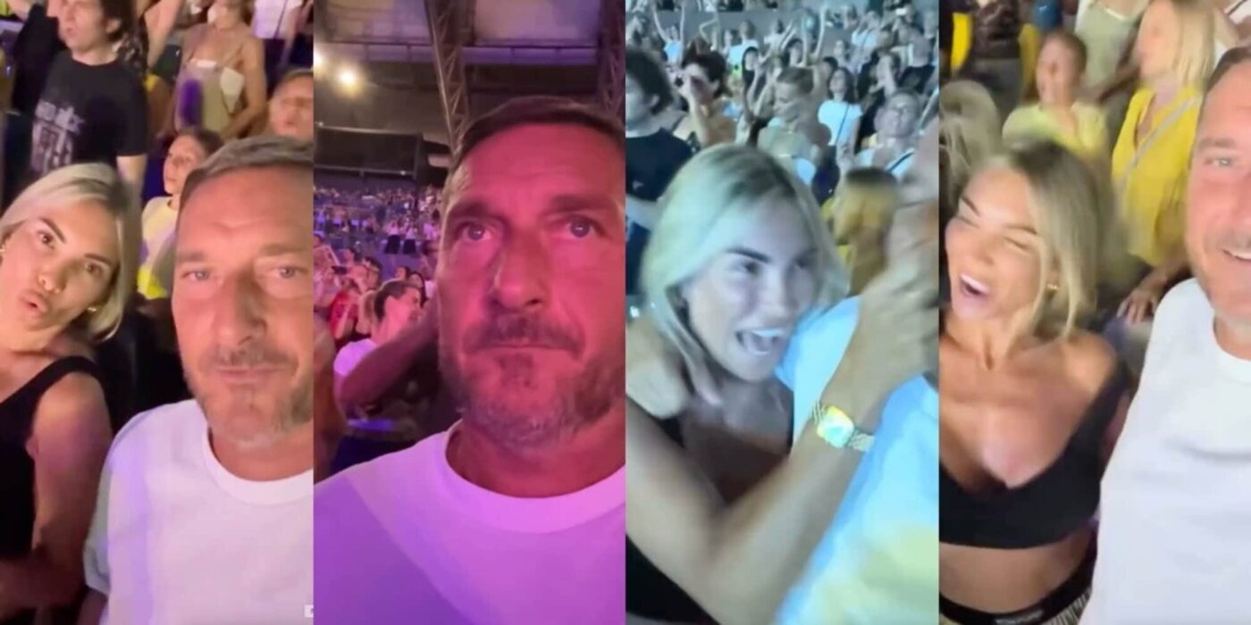 Francesco totti e noemi bocchi al concerto di Vasco Rossi allo stadio ...
