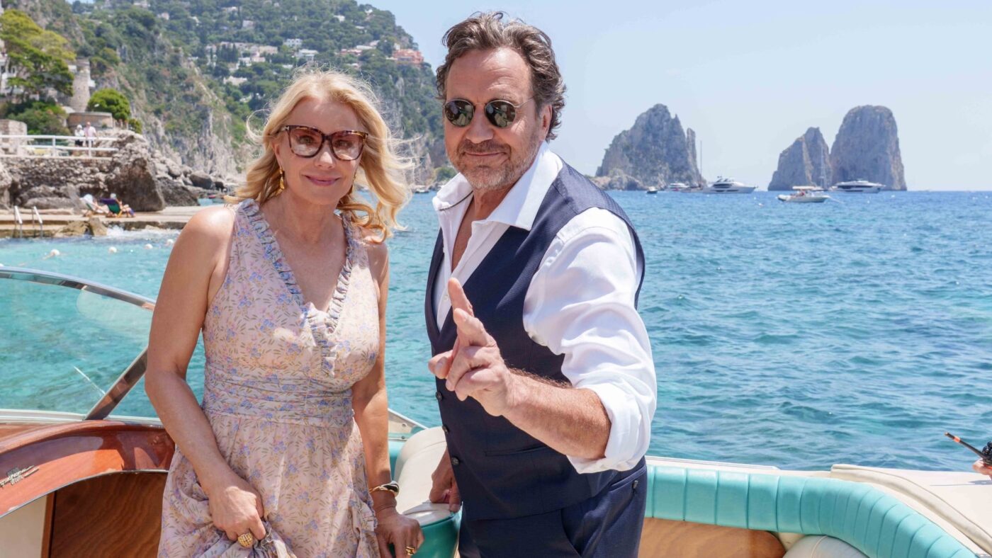 Katehryn kelly lang e thorsten kaye sul set italiano di beautiful tra ...