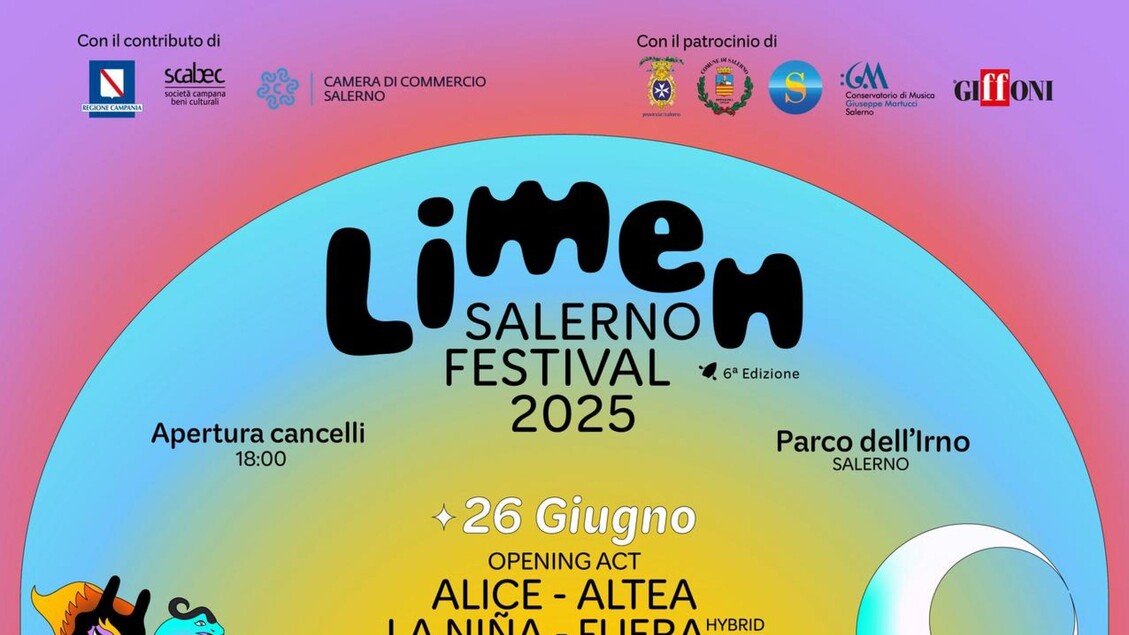 Limen Salerno festival 2025, tre giorni di musica e cultura al parco ...
