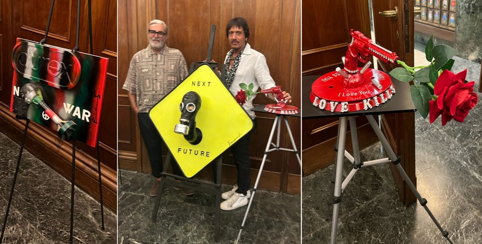 Simone maria cimini espone a roma tre opere d’arte contro la guerra e ...